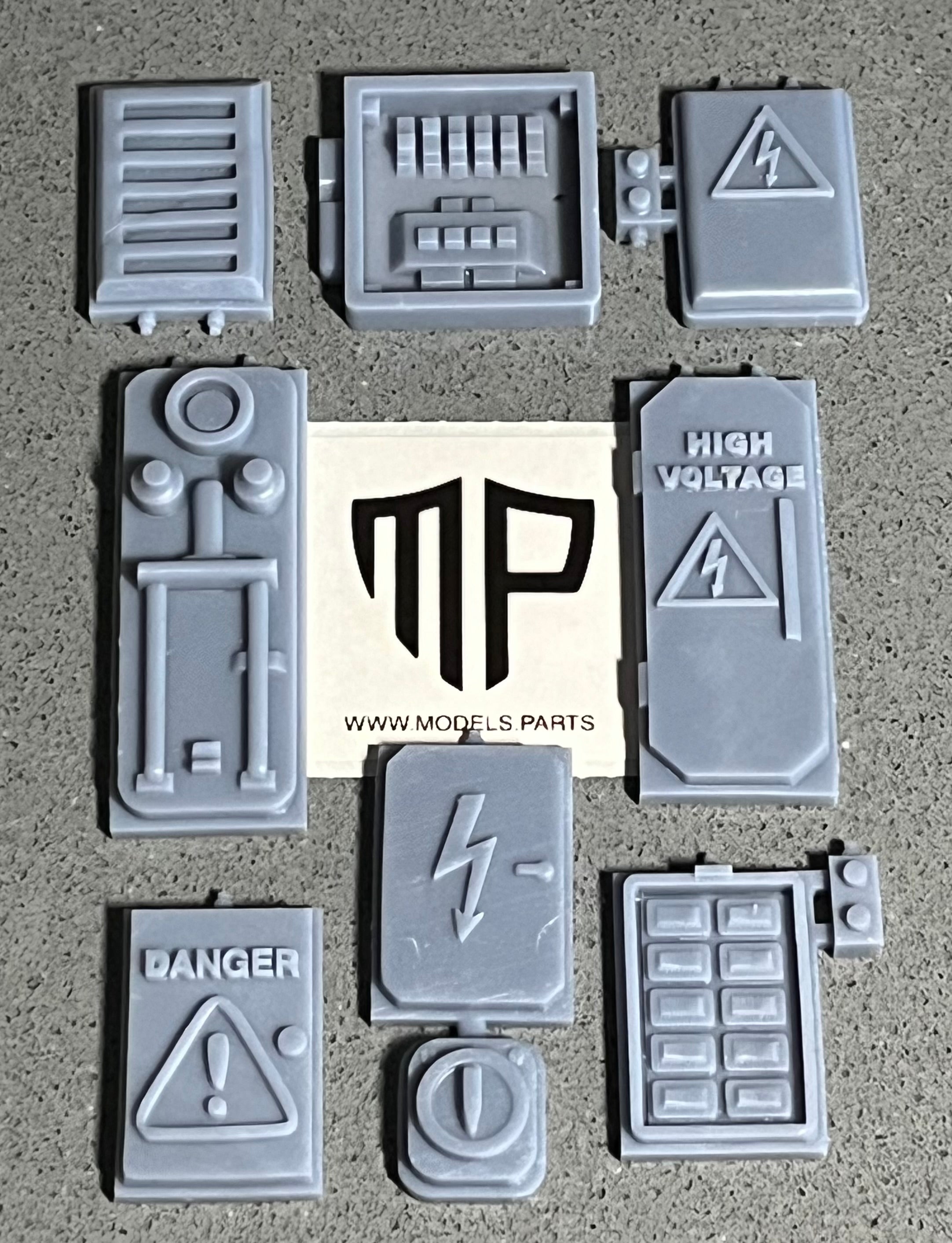 Electrical units fuse box set diorama – models parts